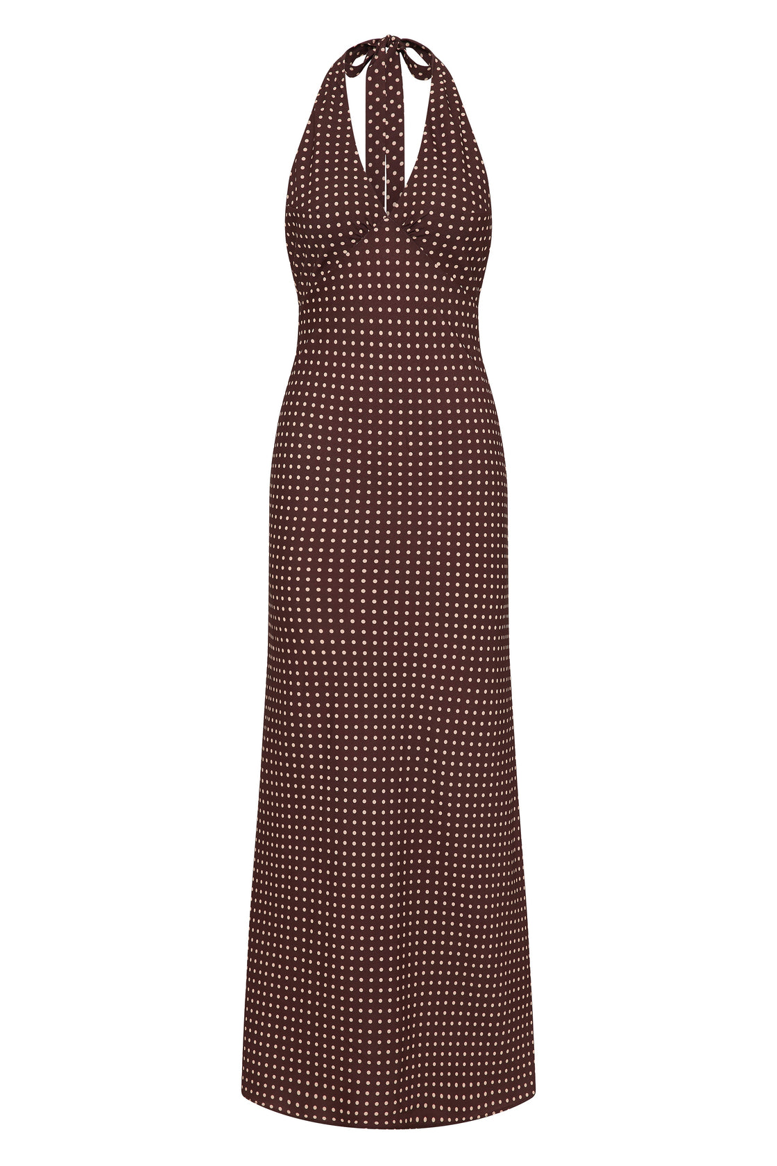 Rosa Maxi Dress Polkadot Chocolate Plum - Faithfull the Brand INT