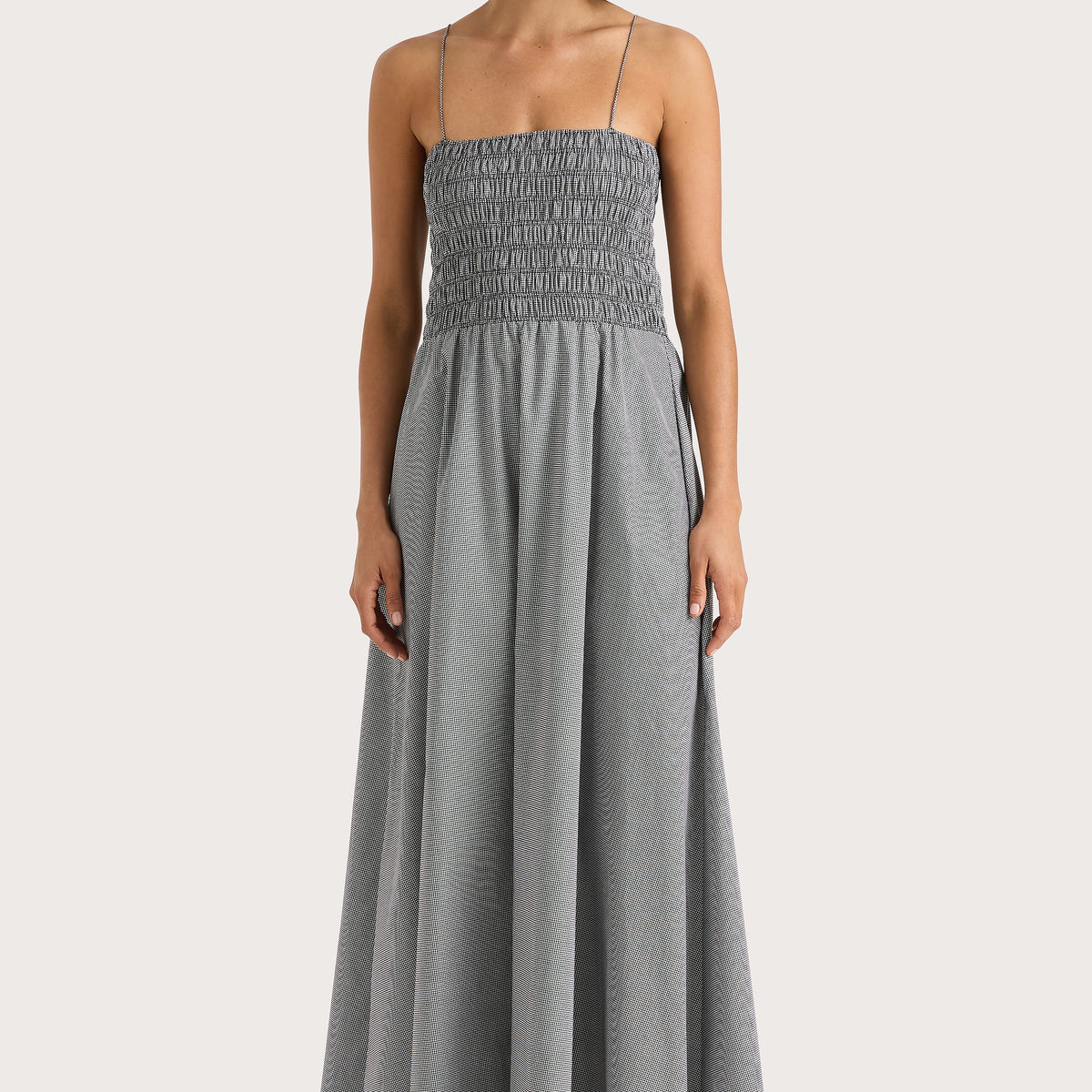 Lida Maxi Dress Gingham Black - Faithfull the Brand INT