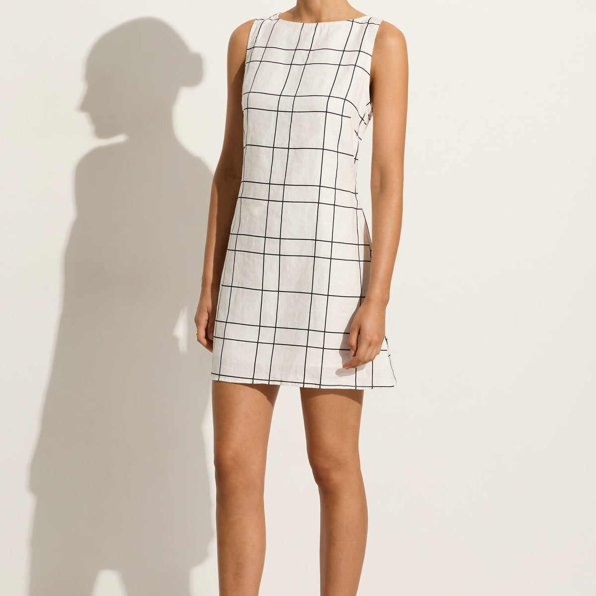 Lui Mini Dress Letizia Check White - Faithfull the Brand