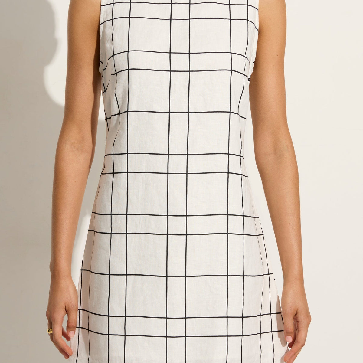 Lui Mini Dress Letizia Check White - Faithfull the Brand