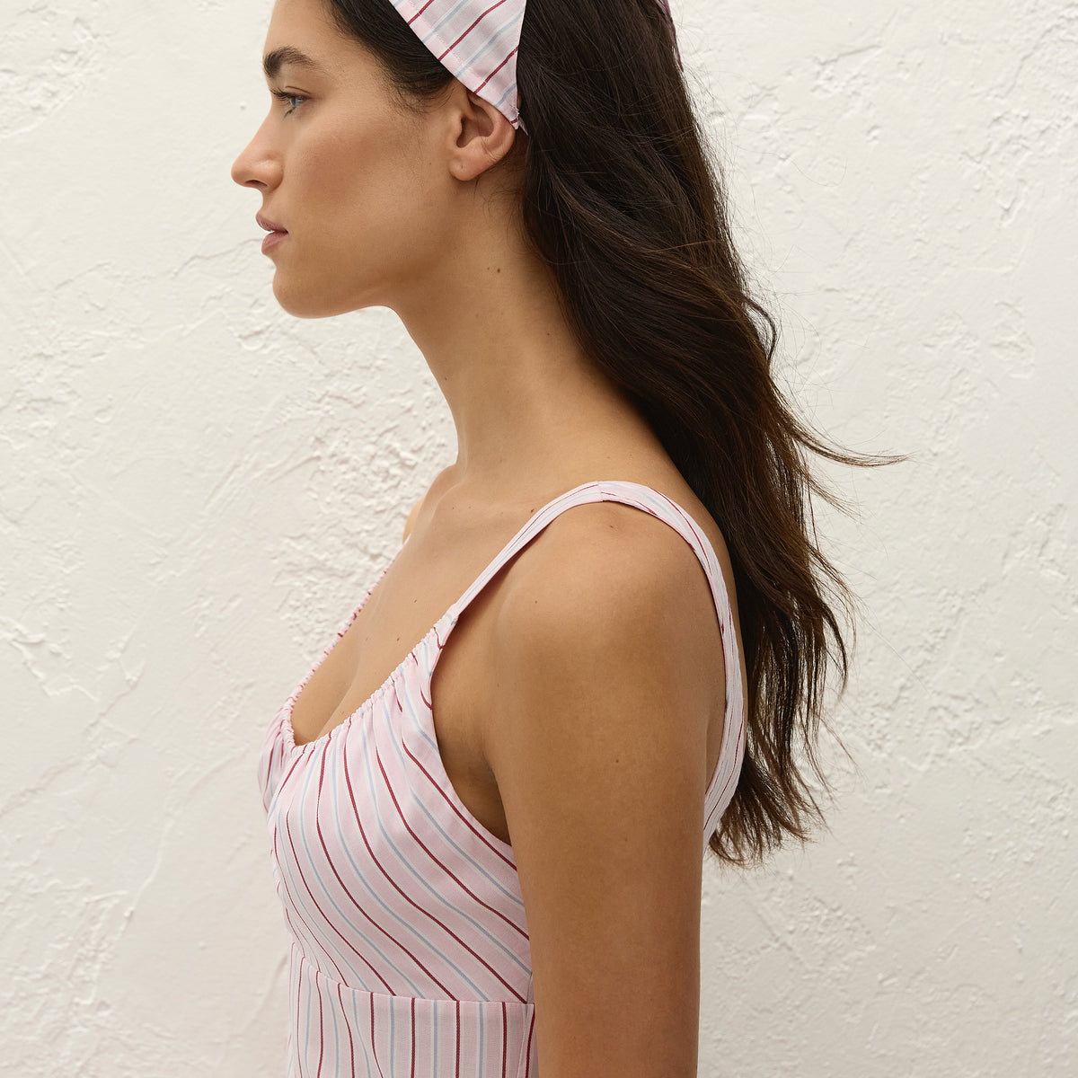 Lucia Head Scarf Fiori Stripe Palazzo - Faithfull the Brand INT