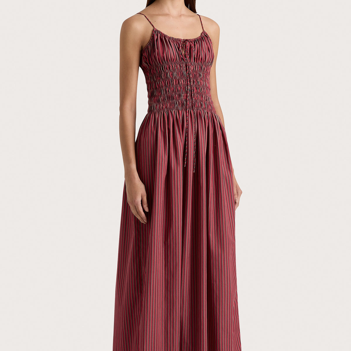 Aya String Maxi Dress Wine Stripe - Final Sale – Faithfull the Brand