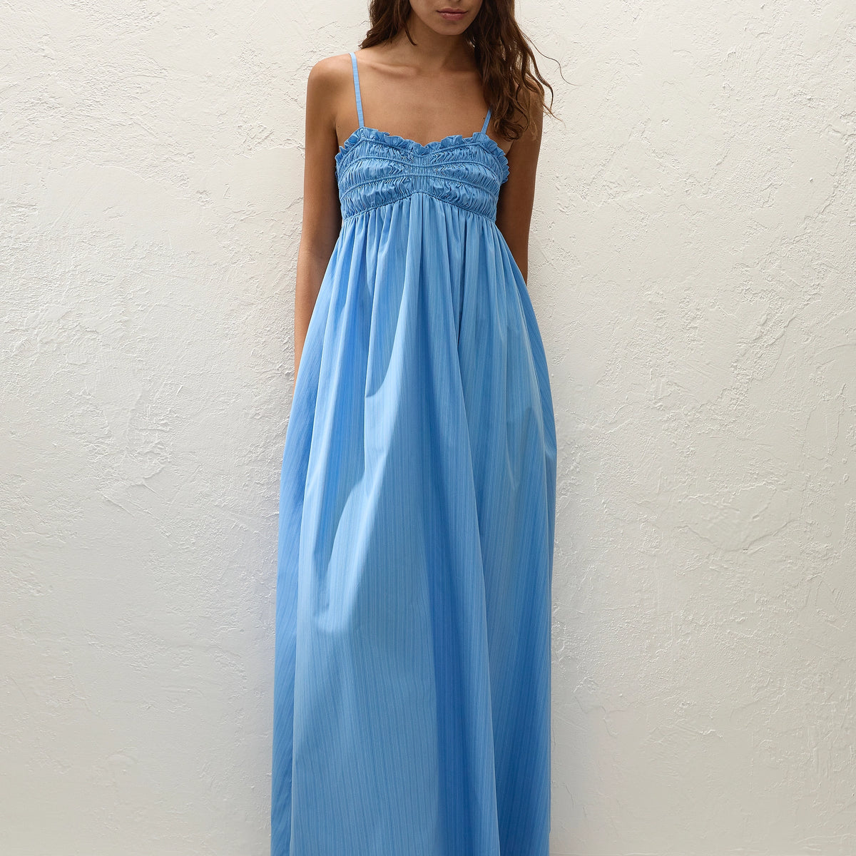 Presa Maxi Dress Mico Pinstripe Azul - Faithfull the Brand INT